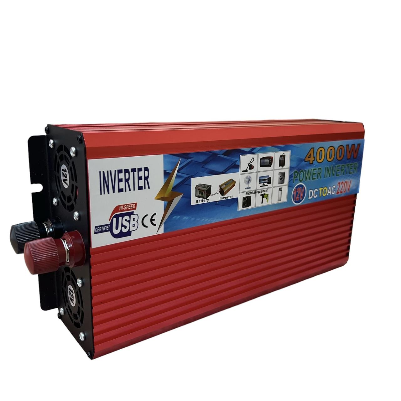 Перетворювач напруги Power 4000 Вт 12v 220v інвертор 4000w 12в 220 В DC ...