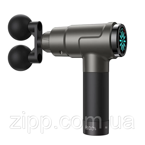 Портативный ручной массажер пистолет Fascial Gun MDHL-8121 Серый ...