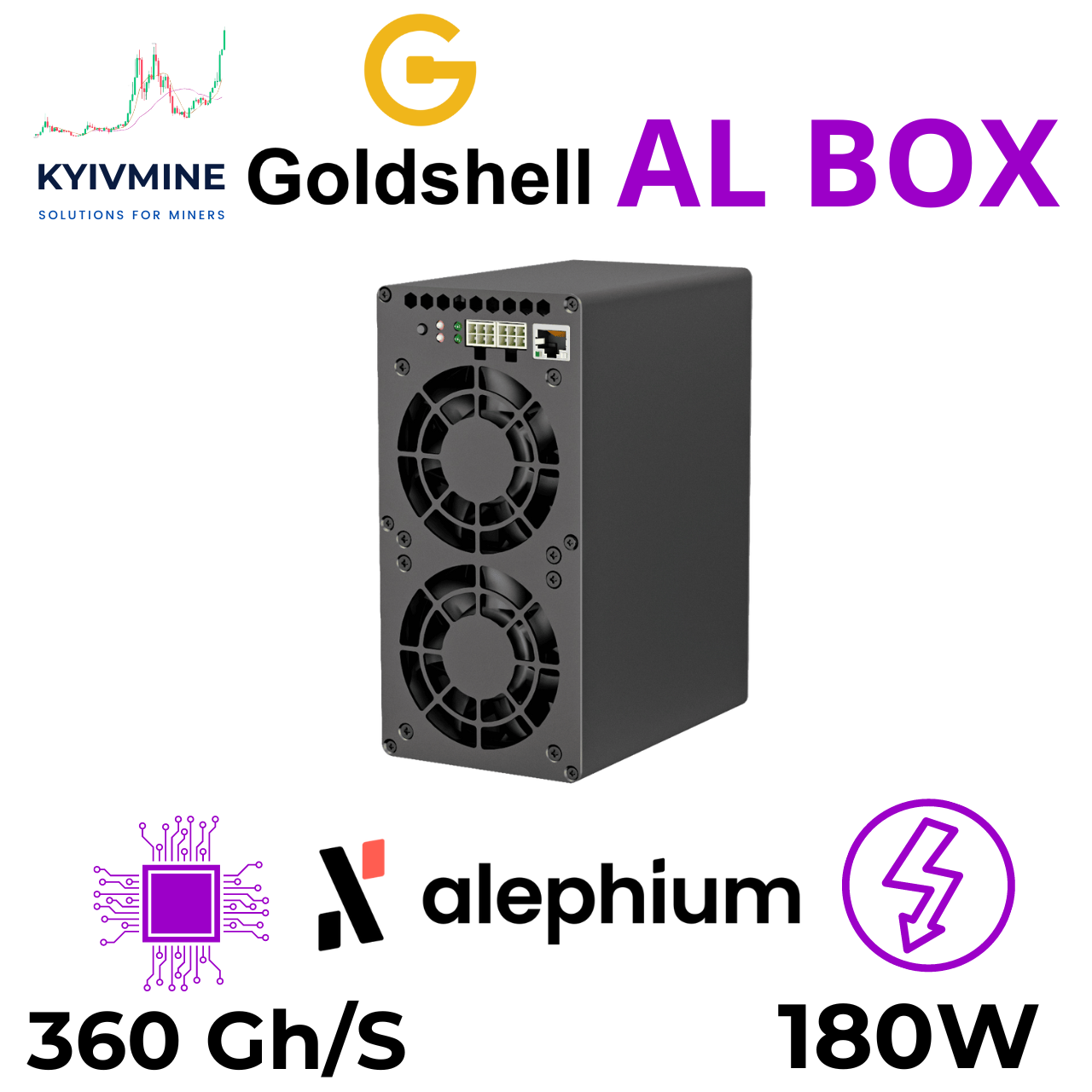 GOLDSHELL AL BOX 360G асик майнер ALEPHIUM (ID#2259437581), цена ...