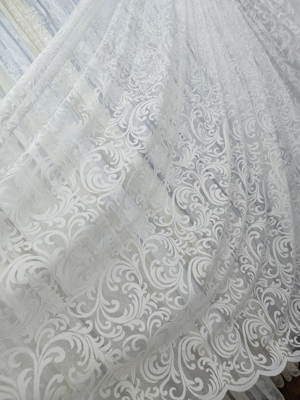 Тюль жакард білий купити за найкращою ціною в Хмельницькому від компанії Textile Plus
