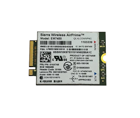 Модем 4G LTE Sierra Wireless AirPrime EM7455 (SW10K97531, FRU PN ...
