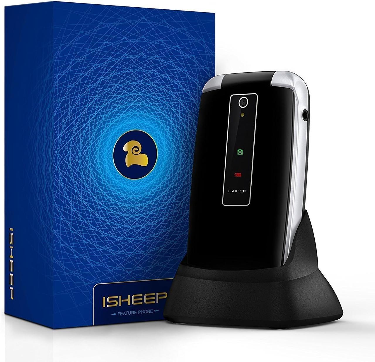 ISHEEP SF213 Мобільний кнопковий телефон розкладачка, великі кнопки та ...