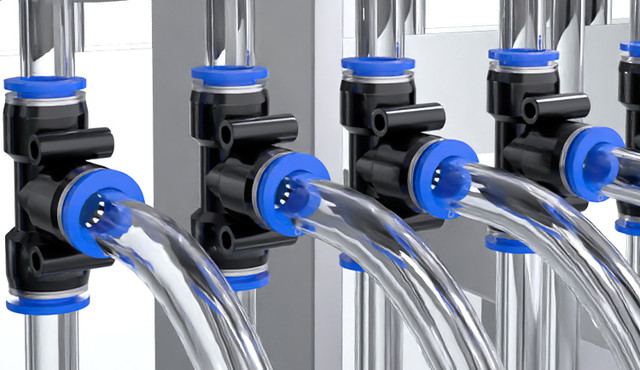 Фитинг тройник разветвитель цанговый для трубок 8 мм PE8 пневматический ...