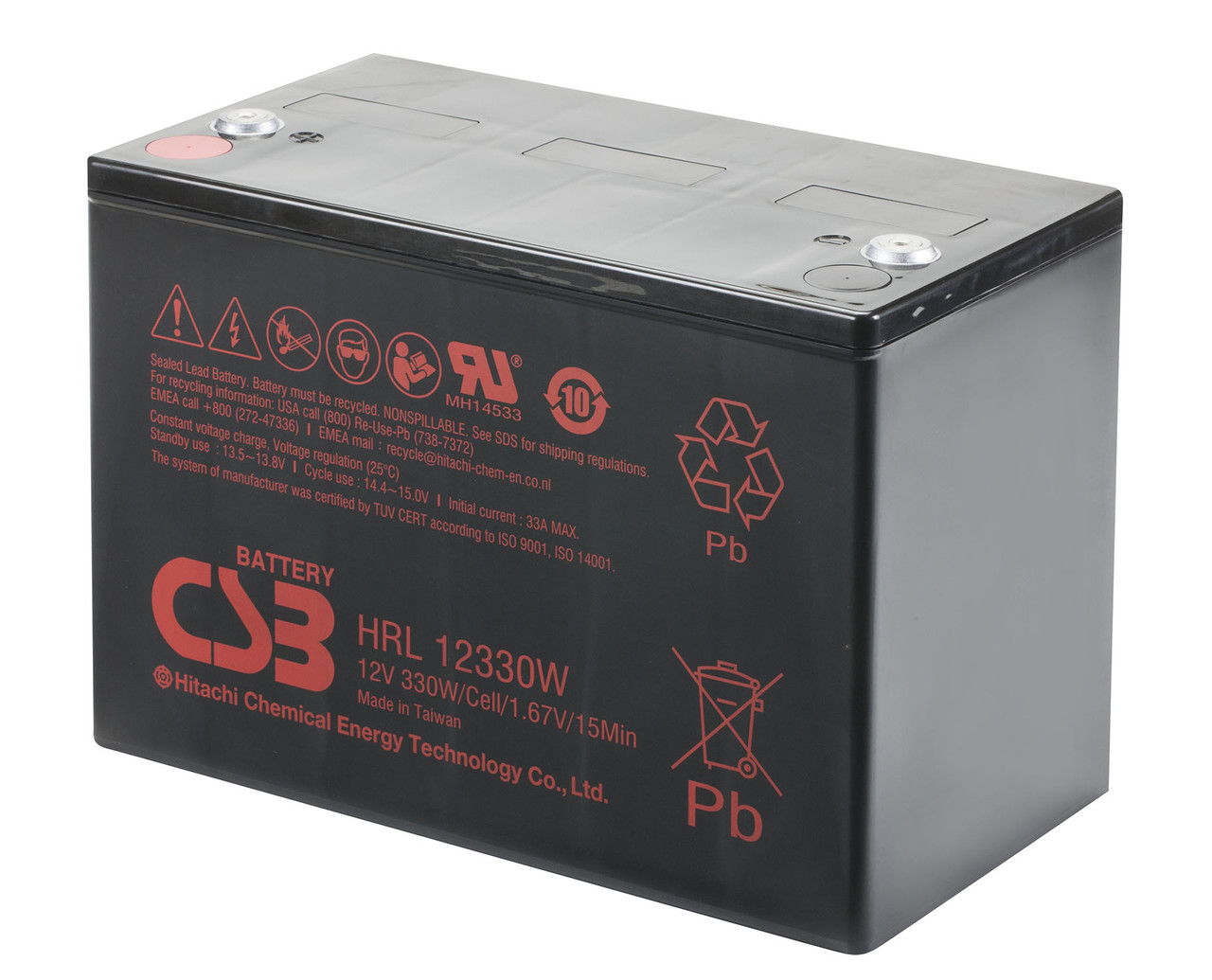 Акумуляторна батарея CSB HRL12330W, 12V 100Ah (308.7х168х210.6(220) opr ...