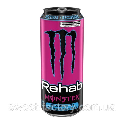 Энергетик Monster Energy Recover Rehab Wild Berry Tea 458ml, цена: 299 ...