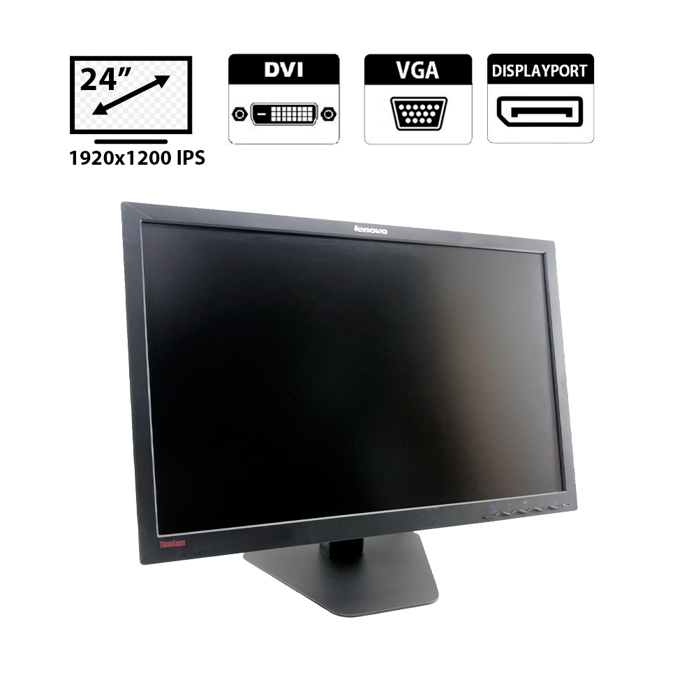 Монитор Lenovo ThinkVision LT2452pwC / 24" (1920x1200) IPS WLED / VGA ...