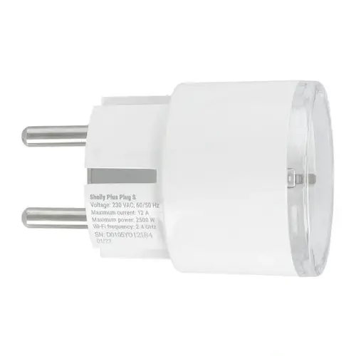 Shelly Plus Plug S - розумна розетка WiFi - 2500 Вт - біла (ID ...