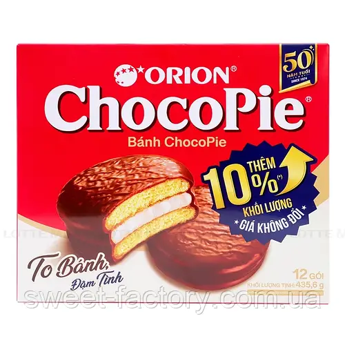 Печенье Orion Choco Pie Original 12s 435g, цена: 449 ₴, купить на Prom.ua