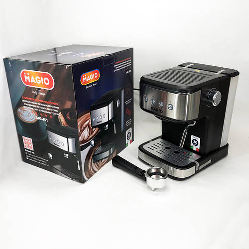 Кавовий апарат для дому MAGIO MG-451 / Найкраща кавоварка еспресо для дому / Кавоварка для XW ...