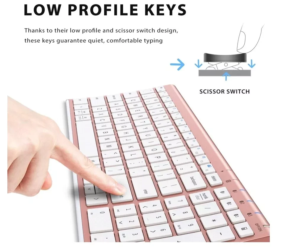 Клавиатура беспроводная универсальная Jelly Comb Wireless Bluetooth ...