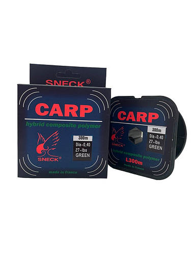Волосінь Коропова Sneck (Франція) 0,4 мм 300 м колір зелений (ID ...