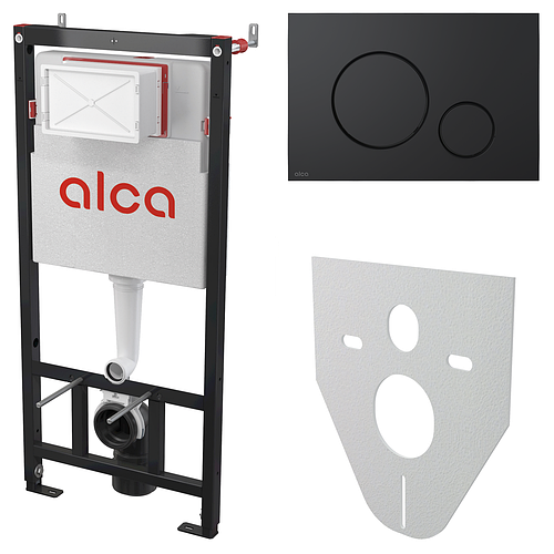 Комплект инсталляция AlcaPlast для унитаза с панелью управления смыва ...