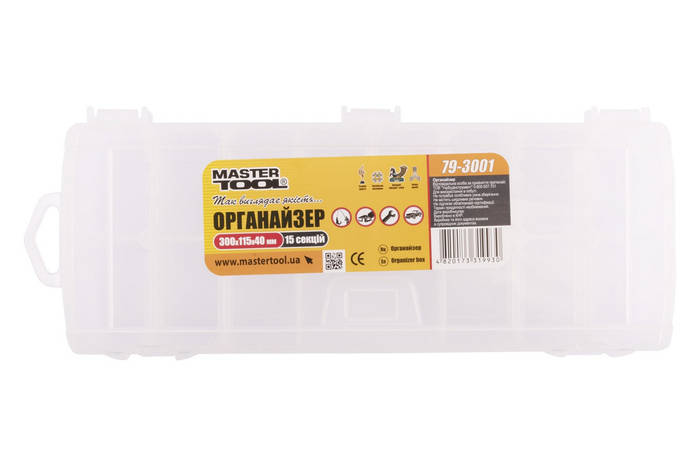 Органайзер MASTERTOOL з підвісом 12" 300х115х40 мм 15 секцій 79-3001 (ID#2600930311), ціна: 130 ...