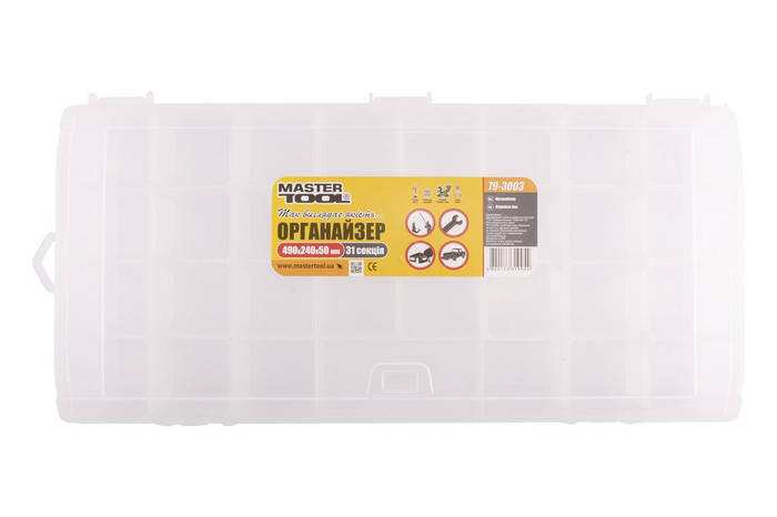 Органайзер MASTERTOOL з підвісом 19.5" 490х240х50 мм 31 секція 79-3003 (ID#2600930317), ціна ...