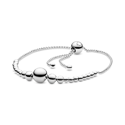 Срібний браслет для намистин Пандора з регульованою застібкою 597242CZ ...
