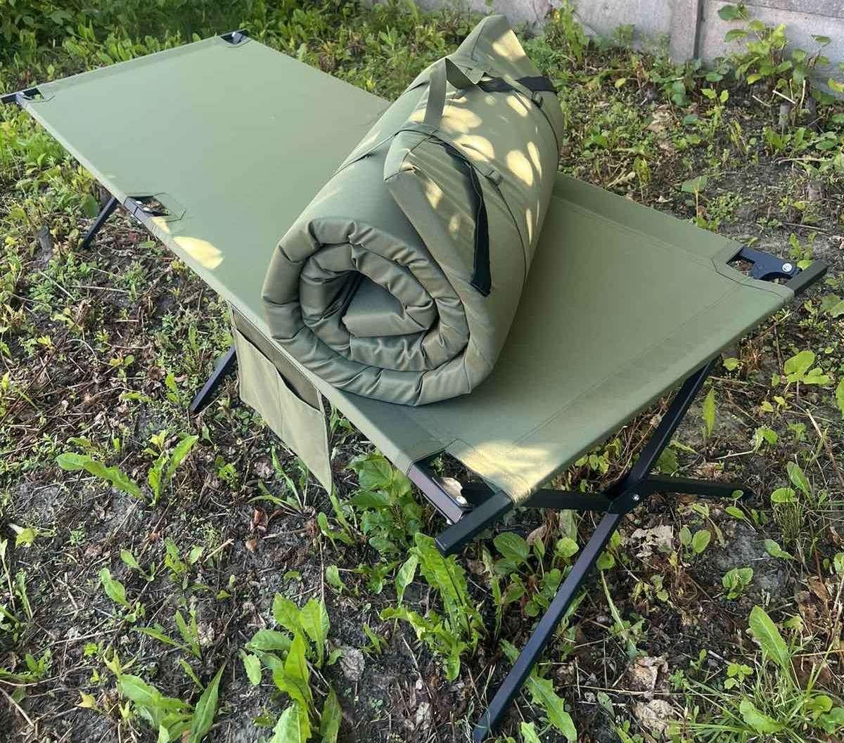 Роскладушка МЕТАЛЛИЧЕСКАЯ военная тип НАТО 196*65*47 ДШВ + ПОДУШКА ...