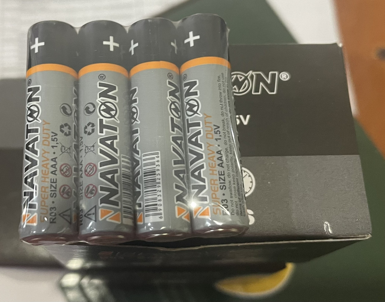 Батарейка NAVATON Super Heavy Duty 4AAA-R03P-4S спайка 4шт.уп,24шт. (ID ...