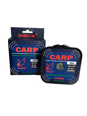 Волосінь Коропова Sneck (Франція) 0,28 мм 300 м колір зелений, ціна ...