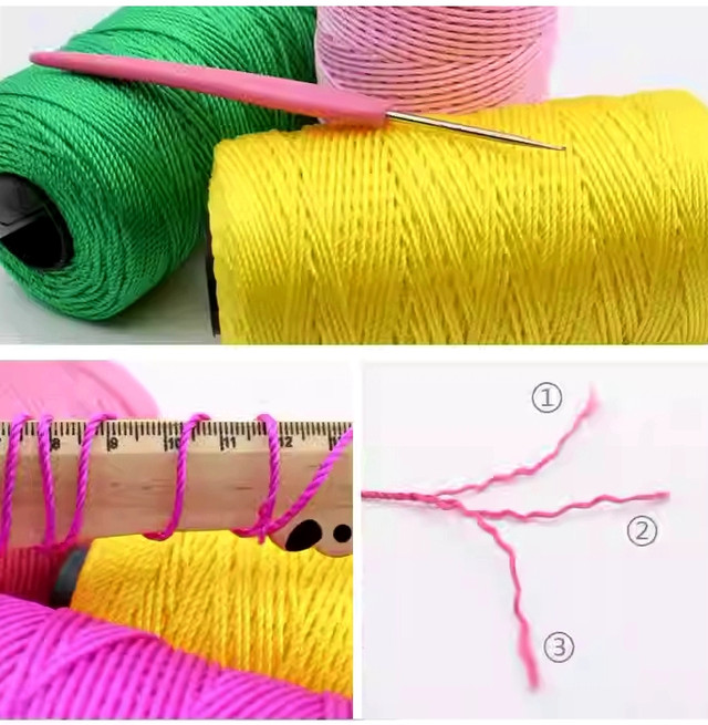 Пряжа нитка для в'язання капелюха, сумок, взуття Ice Silk Крижаний шовк ...