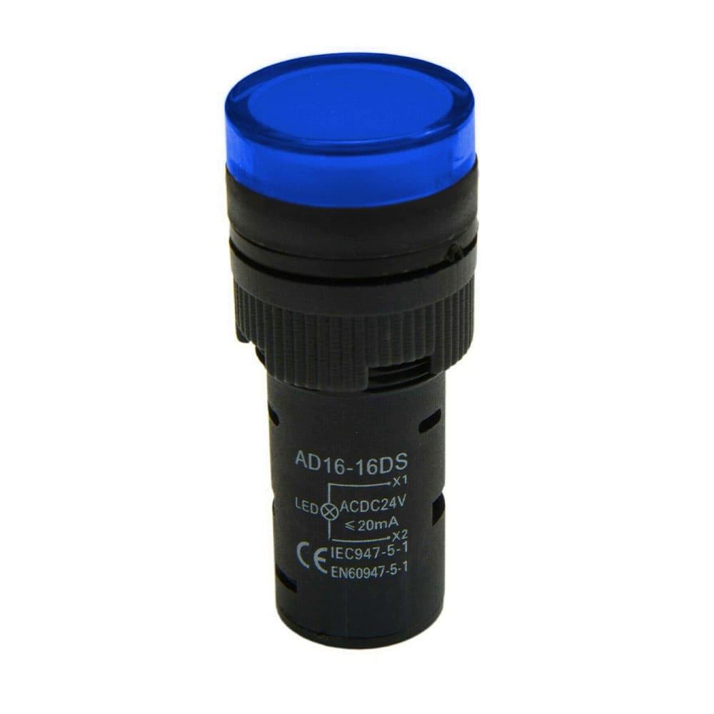 Світлодіодний індикатор AD16-16DS 230v АC/DC, блакитний TAKEL (ID ...