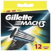 Gillette Mach3 12 шт. сменные кассеты для бритья (12шт) Джилет Мак3 (ID ...