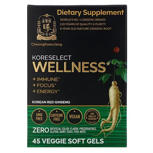 Зрелый корень женьшеня, Koreselect, Wellness, Cheong Kwan Jang, 45 ...