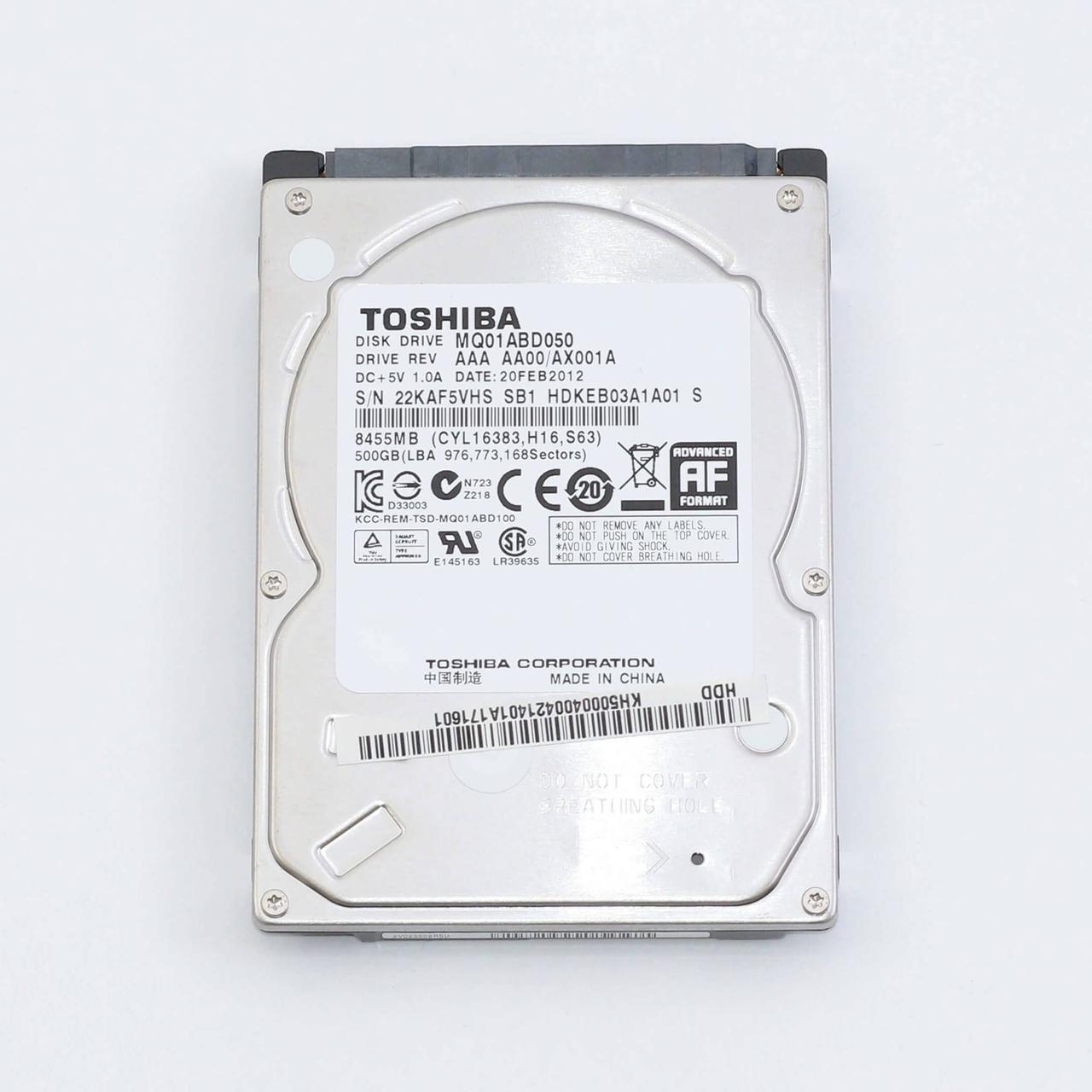 Жесткий диск HDD Toshiba 500GB 5400rpm 8Mb 2.5" SATA II MQ01ABD050 ...