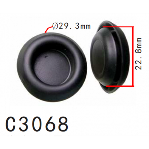 Заглушки C3068 кузова RENAULT DACIA D1 = 29.3 D2 = 22.8 (7703074604 ...