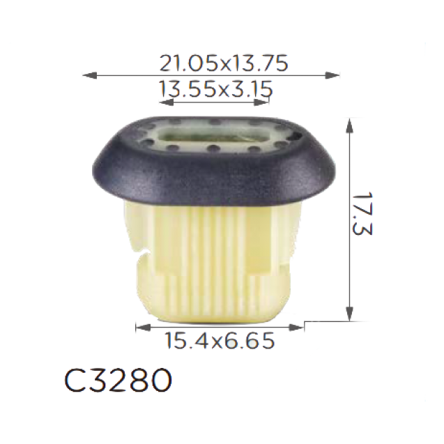 Кліпси C3280 під саморіз кріплення дверей RENAULT, PEUGEOT,CITROEN ...