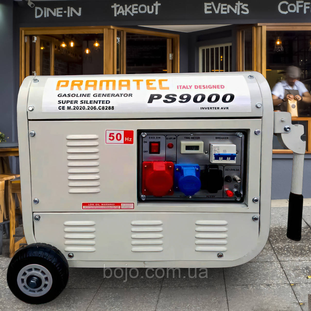 Бензиновий 2-3х фазний 4-х тактний генератор мідна обмотка на колесах ...