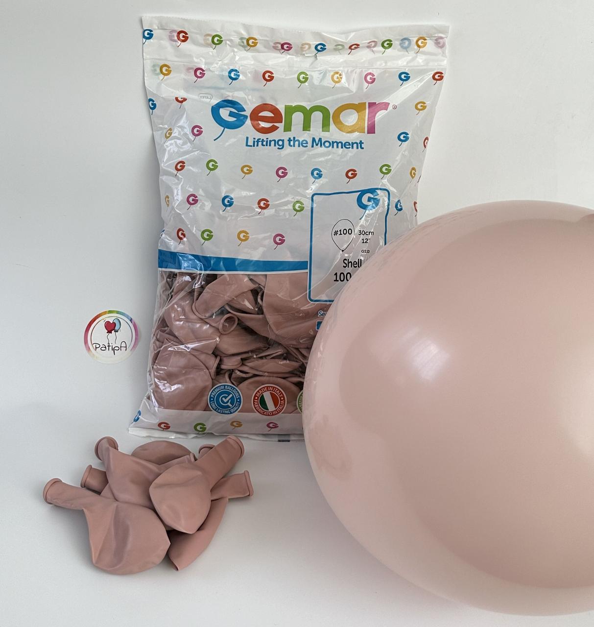 Купить Повітряні кульки 12" Shell ( #100) упаковка 100 шт GEMAR для ...