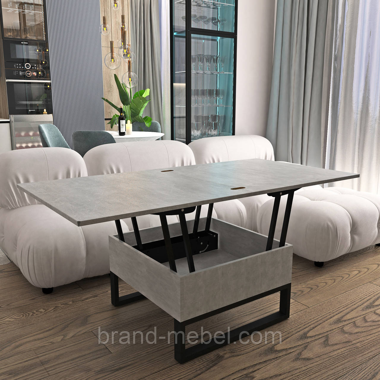 Стіл трансформер Гамма хром купити за найкращими цінами в Україні "Brand-mebel".