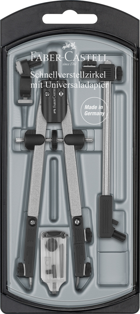 Циркуль Faber-Castell Quick-set compass з універсальним адаптером 3,5 ...