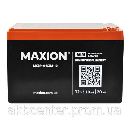 Акумулятор тяговий MAXION MXBT-6-DZM-10 (12V, 10Ah, +/-) (ID#2282294046 ...