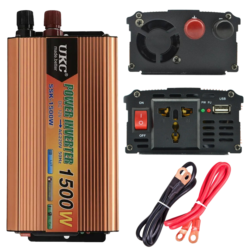 Преобразователь напряжения 12-220V, 1500W, SSK UKC - EH / Инвертор напряжения / Инвертор ...