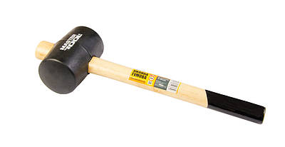 Киянка резиновая MASTERTOOL 60 мм 450 г металлическая рукоятка черная 02-1302, 7235403 - 513 (ID ...