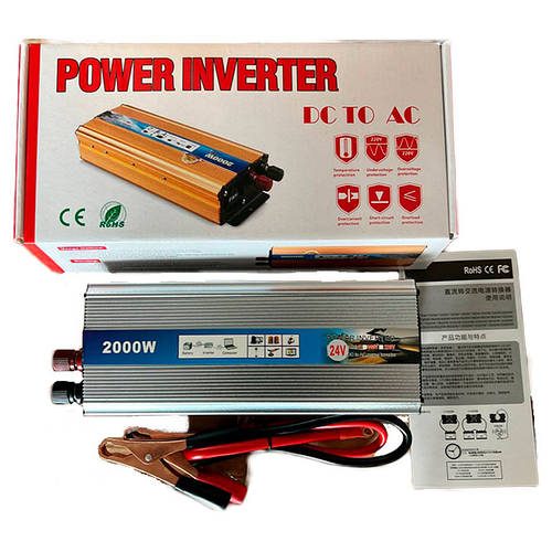 Преобразователь напряжения с 24v в 220v 2000Вт с розеткой | Мощный ...