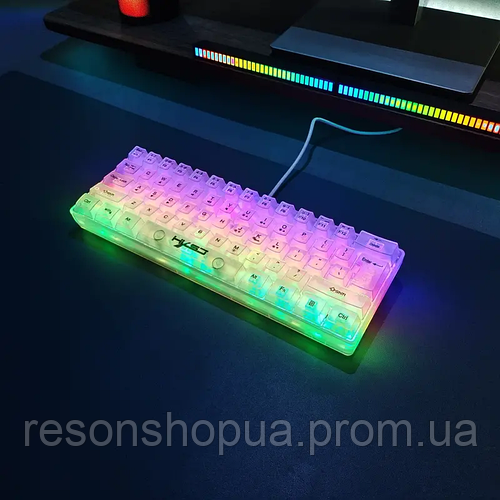 Бесшумная Игровая мембранная клавиатура HXSJ V700 с rgb подсветкой для ...