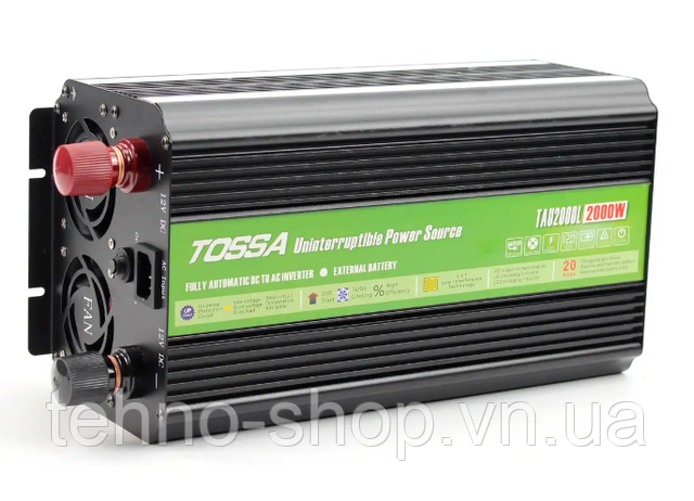 Перетворювач напруги - інвертор з вольтметром із зарядним пристроєм UPS 4000W-12V на 220V ...