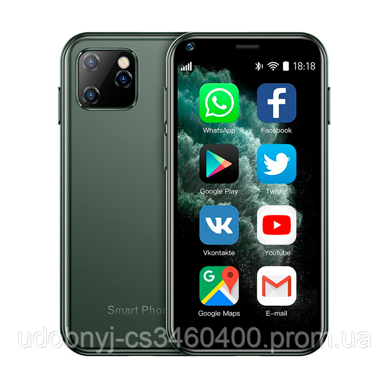 Міні смартфон Servo (Soyes) XS11 green 4 ядра 1/8 Гб сенсорний ...