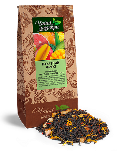 Чай чорний з добавками Нахабний Фрукт ТМ "Чайні шедеври", 500г ...