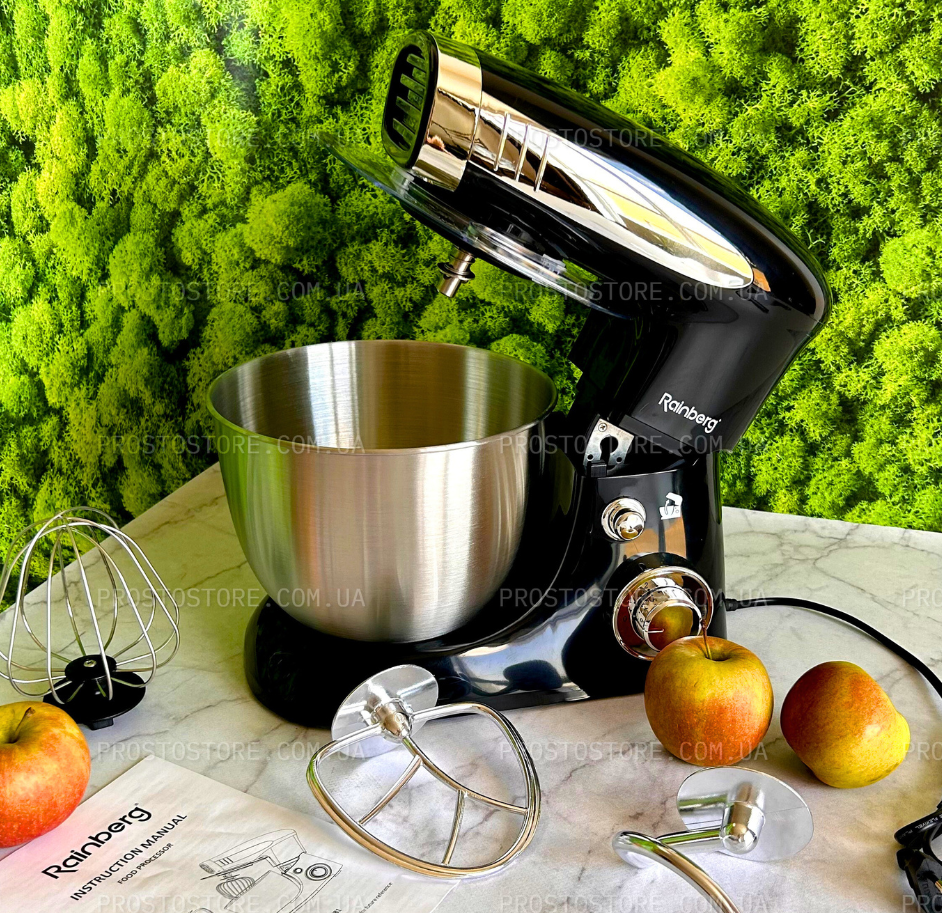 Планетарний міксер Rainberg 3200 Вт з чашею 5 л і функцією тістоміса (ID#2285425361), ціна: 2399 ...
