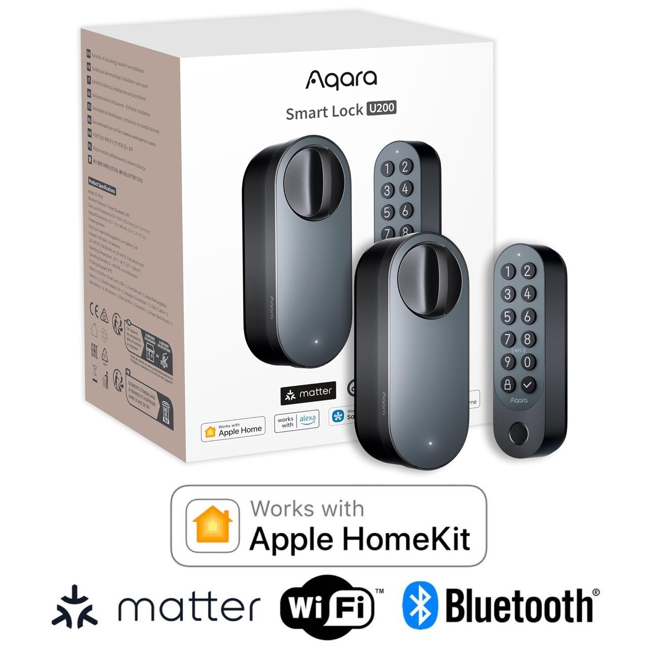 Розумний дверний замок Aqara Smart Lock U200 Matter Bluetooth 5.0 EU ...