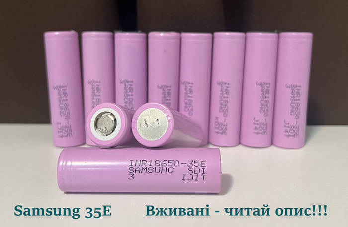 Samsung 35E 3000 mAh Акумулятори INR 18650 Б/У (ID#2285790049), ціна ...