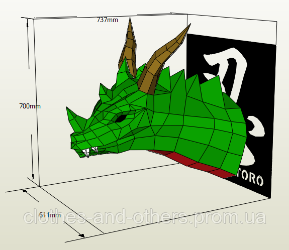 PaperKhan набор для творчества дракон papercraft фигура развивающий ...