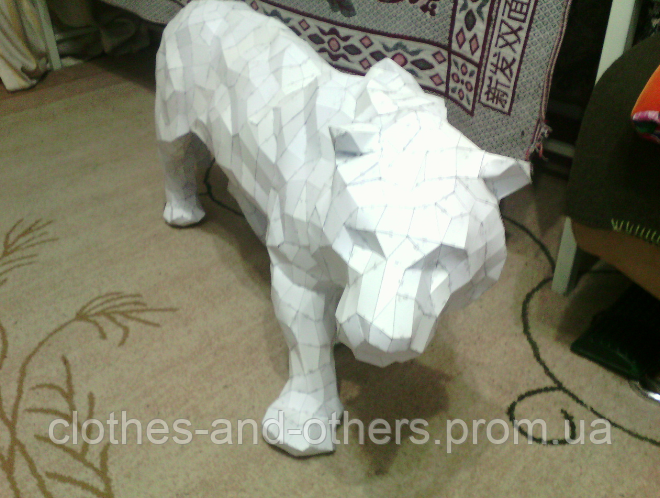 PaperKhan Конструктор із картону кішка лев тигр оригамі papercraft 3D ...