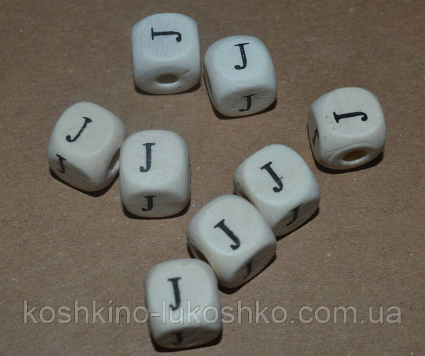 Бусина буква деревянная J, цена 1 грн — Prom.ua (ID#430061246)
