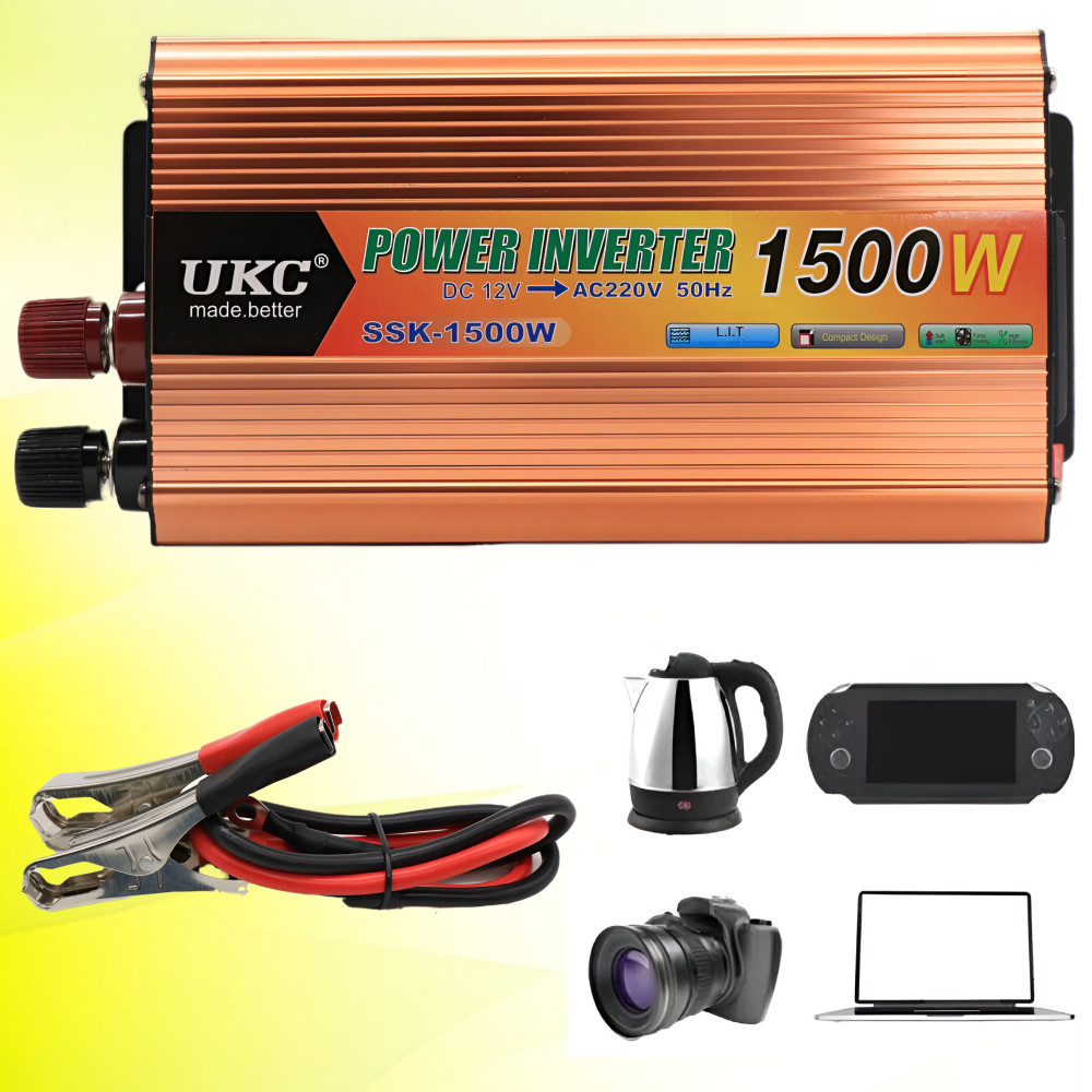 Преобразователь напряжения с 12V на 220V, 1500W, SSK UKC - EH / Автомобильный инвертор ...