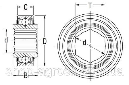 Подшипник FAFNIR 204KRR2, JD7126, AH1071488, 822-173C, HPC011GP, 1AH1 ...