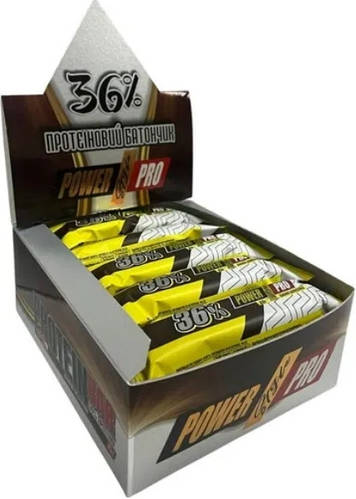 Протеїновий батончик Power Pro Protein Bar 36% 20x60g банан/шоколад (ID ...